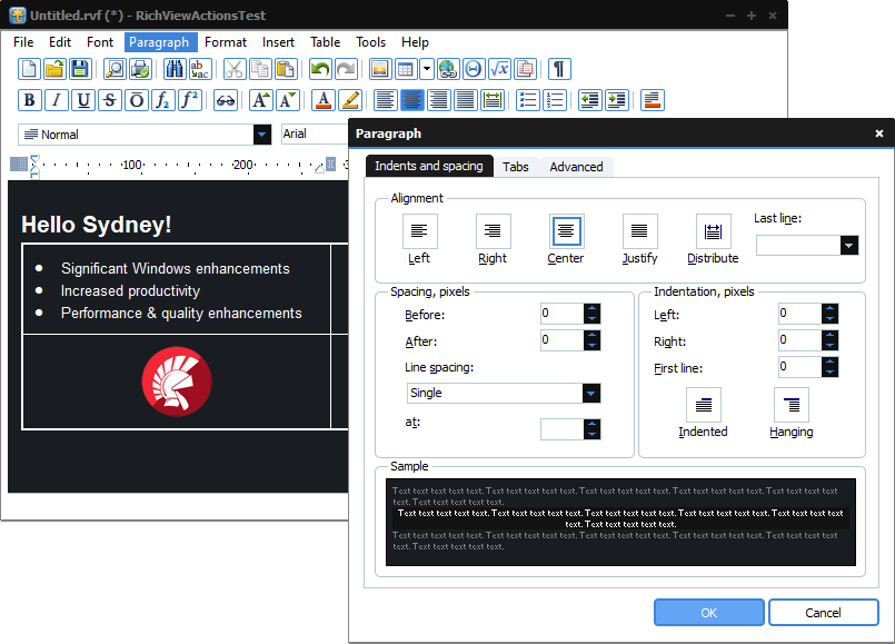 TRichView, ScaleRichView, ReportWorkshop, RVMedia Components for Delphi, C++Builder and Lazarus